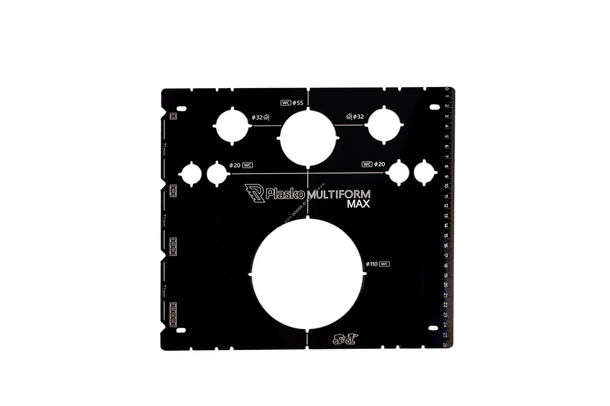 Plasko MULTIFORM MAX profesjonalny szablon do wyznaczania otworów WC GN WK