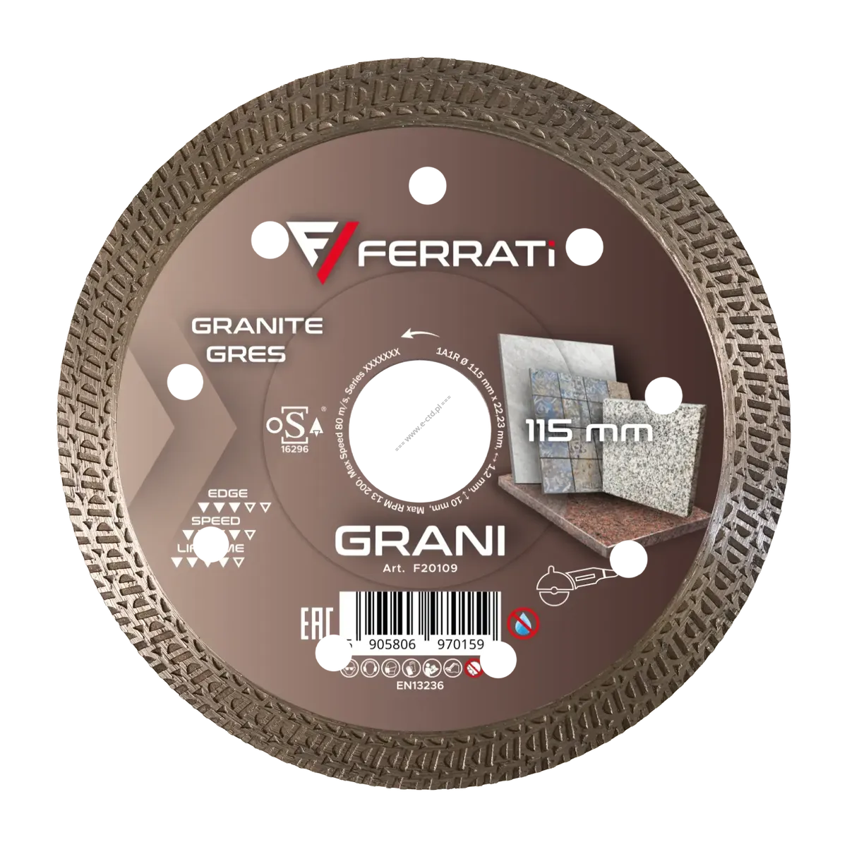FERRATI F20109 1A1R GRANI 115mm UN