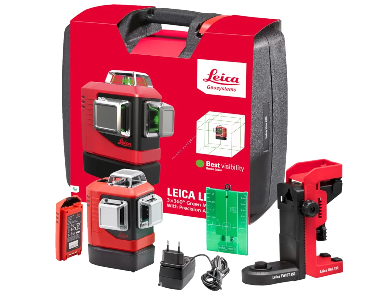 LEICA LINO L6G 35m laser liniowy obrotowy wiązka zielona 3x360° SET